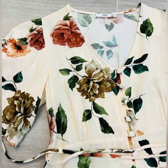 Mango | Dresses | Nwot Xs Mango Floral Maxi Dress | Poshmark